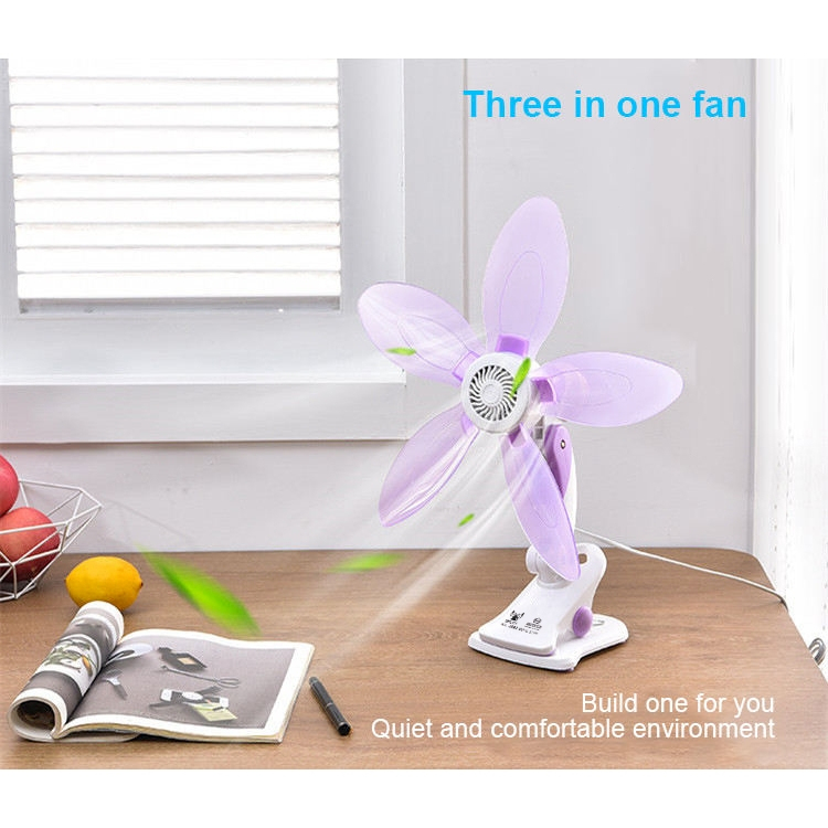 Big 5 Blades Portable Desk Table Fan Mini Clip Fan Electric Powerful ...
