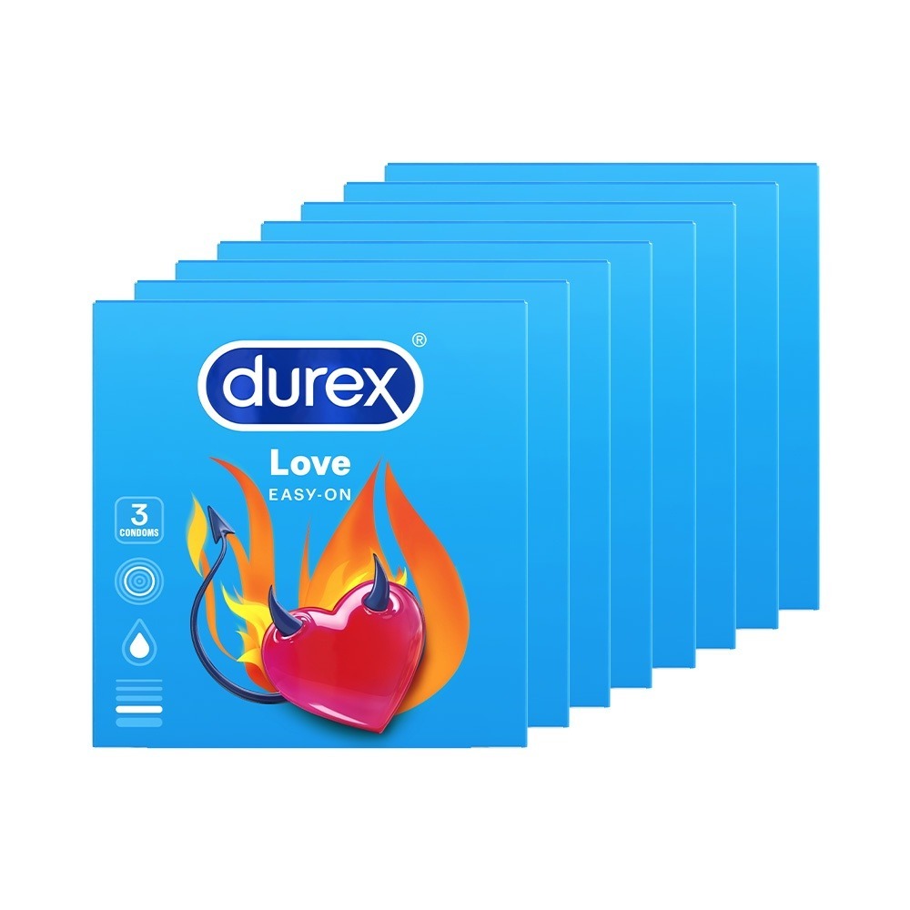 Durex Love Protection Rubber Latex Condoms 3s (Set of 8 - 24 Condoms ...