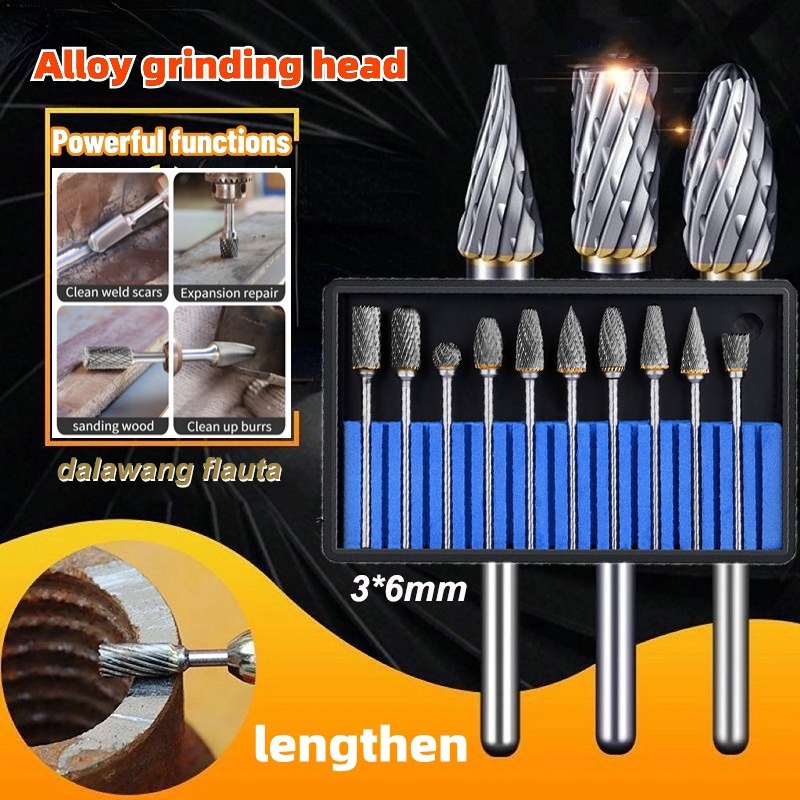 [Maynila]10*Carbide Burr Set, Hard Alloy Tungsten Steel Double Cut ...