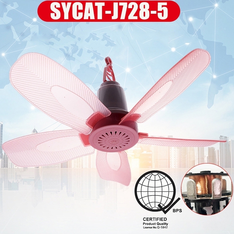 SYCAT Big Ceiling Fan 5 blades Portable Electric fan Wall Fan Portable ...