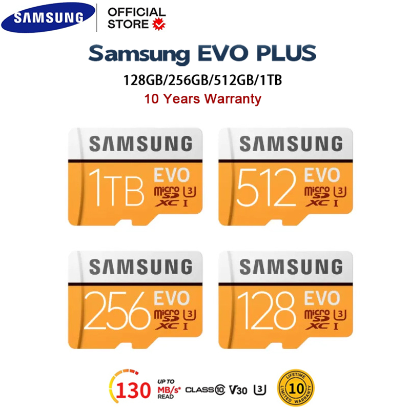 Samsung Evo 128GB 256GB 512GB 1TB Micro SD Card Class 10 UHS-I U3 ...