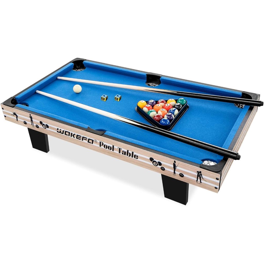 WAKEFA Kids Billiard Table Miniature Billiard Travel-Size, Portable ...
