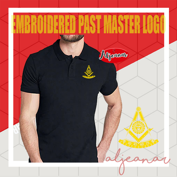 Mason - Past Master Embroid Logo on Poloshirt - Masonic token -Gift ...