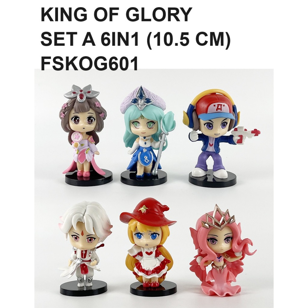 FIGURE SET KING OF GLORY SET A 6IN1 FSKOG601 (10.5 CM) | Shopee Philippines