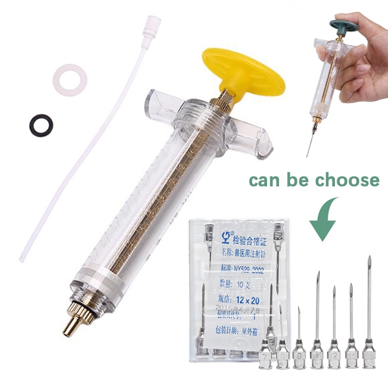 10-100ML Heavy Duty Veterinary Syringe Fiber Glass injector with ...
