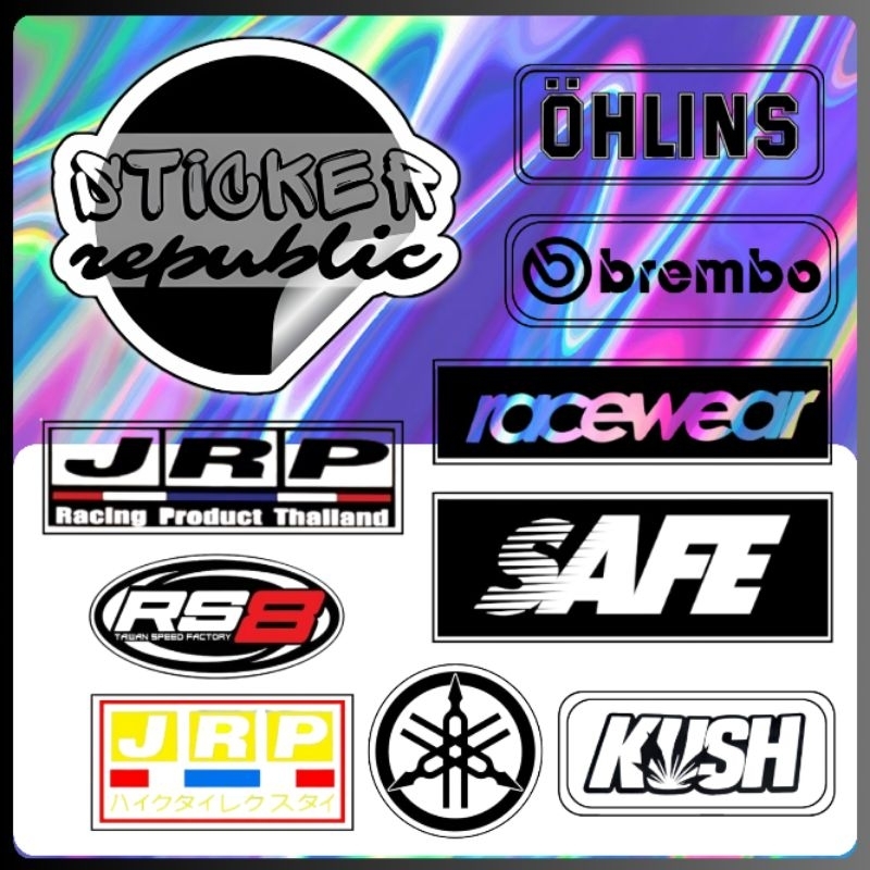 StickerRepublic - STICKER DECALS FOR MOTORCYCLE WATERPROOF GLOSSY AND ...