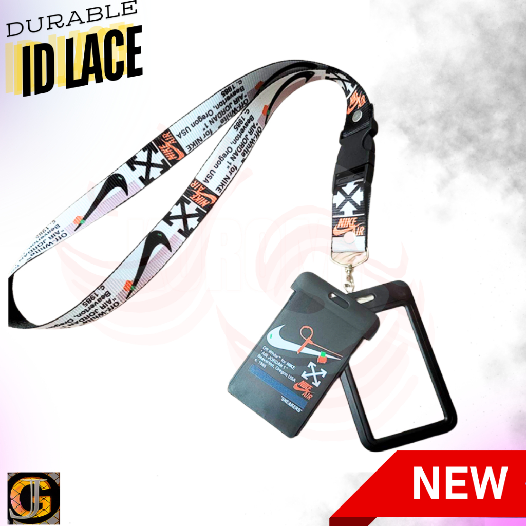 jg White NIKE Id Holder Id Lace Lanyards Durable 1inch | Shopee Philippines