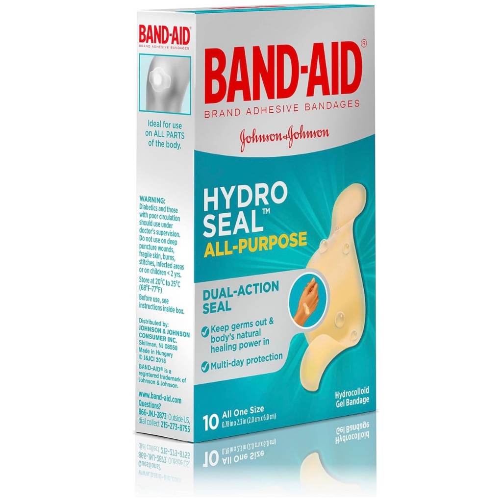 BAND-AID Hydro Seal Adhesive Bandages for Wound Care and Blisters 10 ...