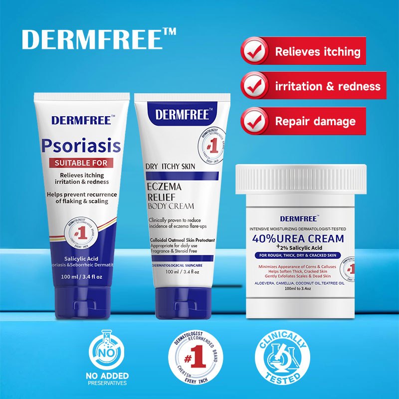 DERMFREE Psoriasis Cream Dermatitis Eczema Relieves itching irritation ...