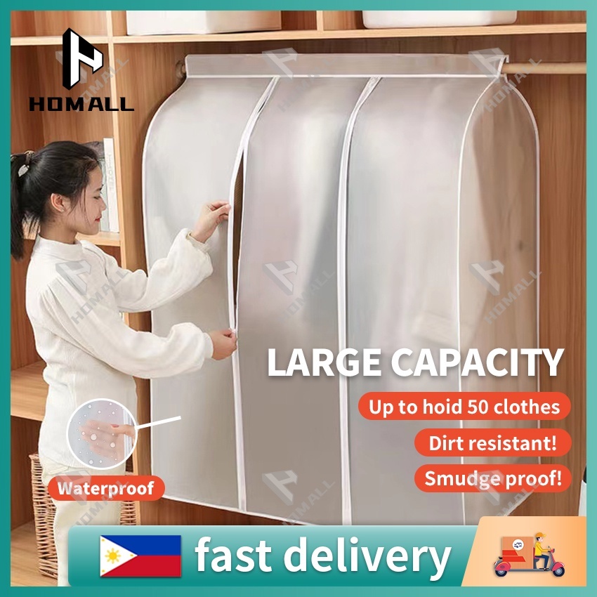 Wardrobe Clothes Dust Cover Storage PEVA Clothes Dustproof Rack Garment ...