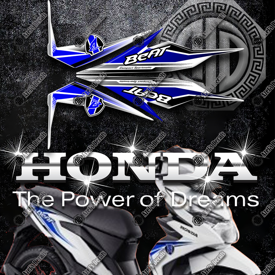 006 HONDA BEAT V2 110 FI STOCK DECALS STICKER FOR MOTORCYCLE PARTS AND ...