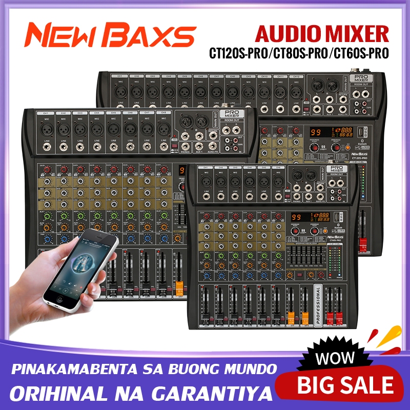 NEW BAXS CT60S-PRO/CT80S-PRO/CT120S-PRO Propesyonal Audio Mixer Built ...