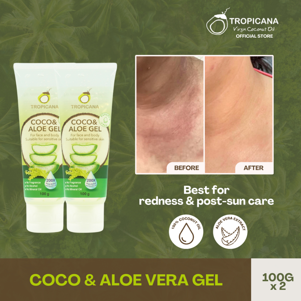 Tropicana Virgin Coconut Oil Coco & Aloe Gel 100g Bundle of 2 | Shopee ...