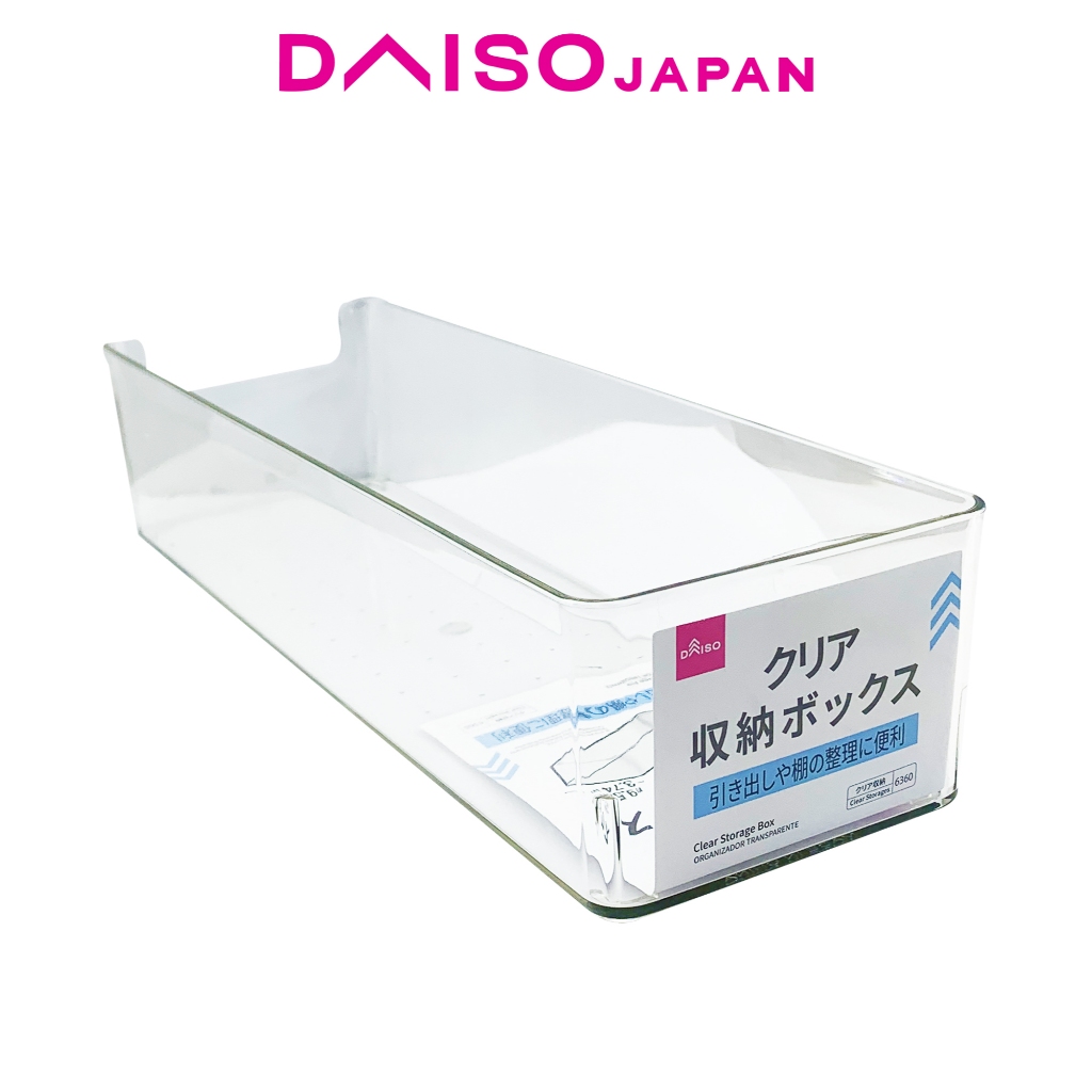 Daiso Clear Storage Box (29.3cm x 9.5cm) | Shopee Philippines