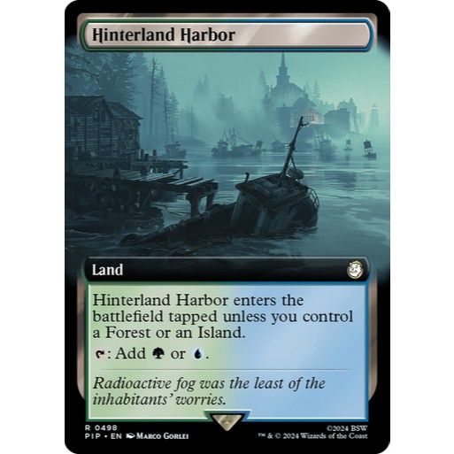 Magic the Gathering Hinterland Harbor Extended Art Fallout Commander ...
