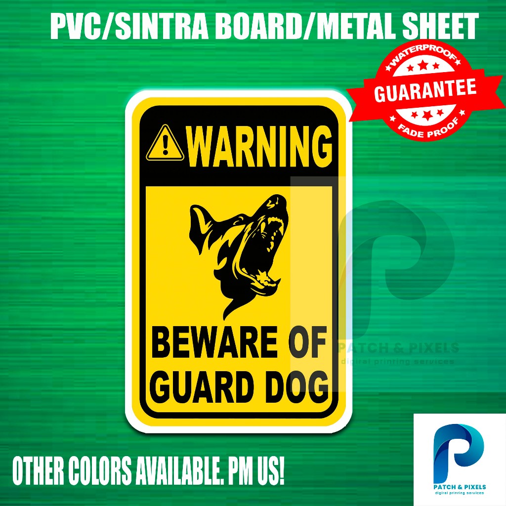 Beware of Dog Signage PVC/Sticker/Metal Sheet | Shopee Philippines