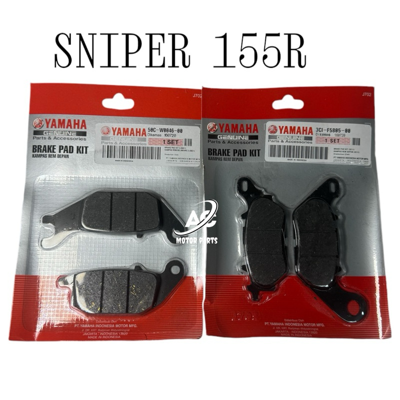 Yamaha Sniper 155R Brake Pad Front and Rear 3C1 + 50C | Shopee Philippines