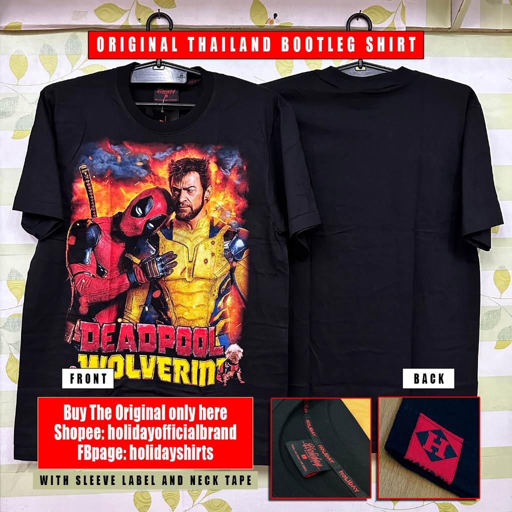 ( HOLIDAYSHIRTS ) DEADPOOL & WOLVERINE GRAPHIC TEES Authentic Thai ...