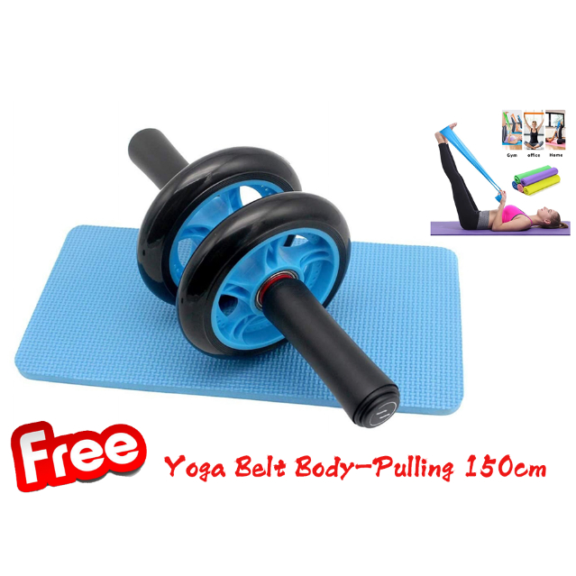 Ab Roller Wheel, Dual Wheel Abdominal Roller Exercise (Blue) Free Yoga ...