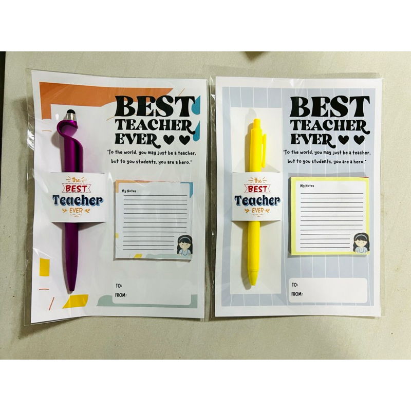 TEACHERS DAY PEN AND NOTEPAD SET | Shopee Philippines