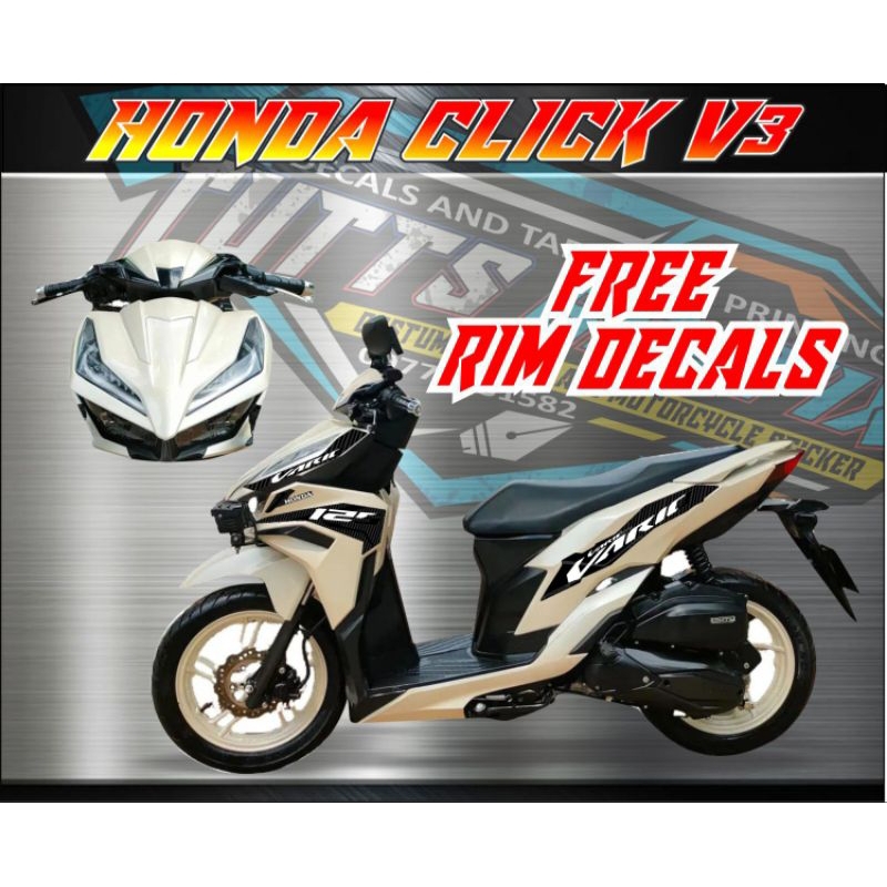 High Quality Custom Honda click v3 decals, Vario decals for honda click ...