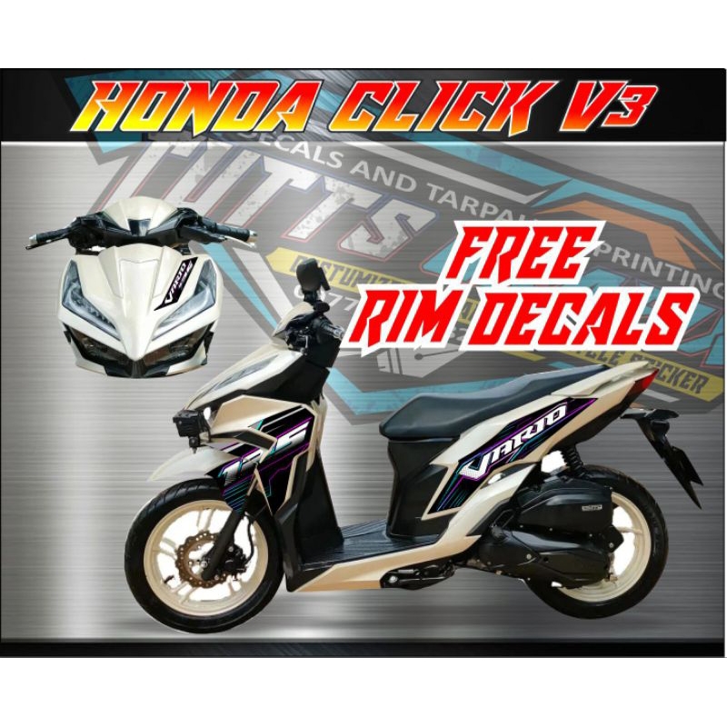 High Quality Custom Honda click v3 decals, Vario decals for honda click ...