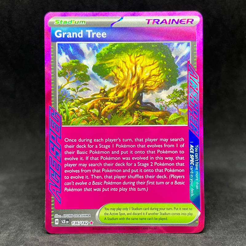 Pokemon TCG Grand Tree Ace Spec Holo Rare 136/142 2024 Scarlet & Violet ...