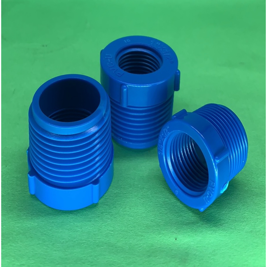 Pvc blue fittings full threaded busing 20mm 25mm 32mm | Shopee Philippines