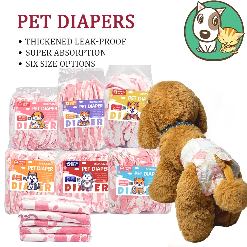 Female/Male High Quality Pet Dog Diaper 36pcs XXS XS S M L XL Puppies ...