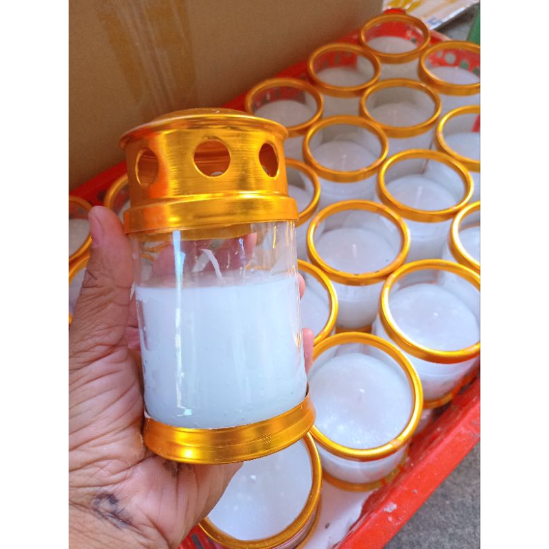 Windproof Prayer Candle in Glass Religious Candles for Cemetery/Altar ...