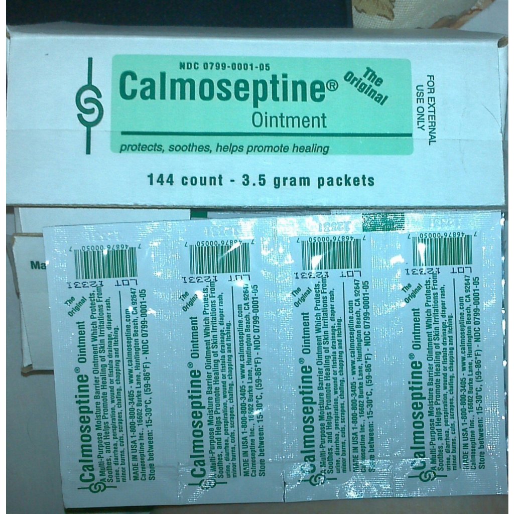 Calmoseptine Ointment Foil Packets 1/8 Oz 3.5G for Rashes and Irritated ...