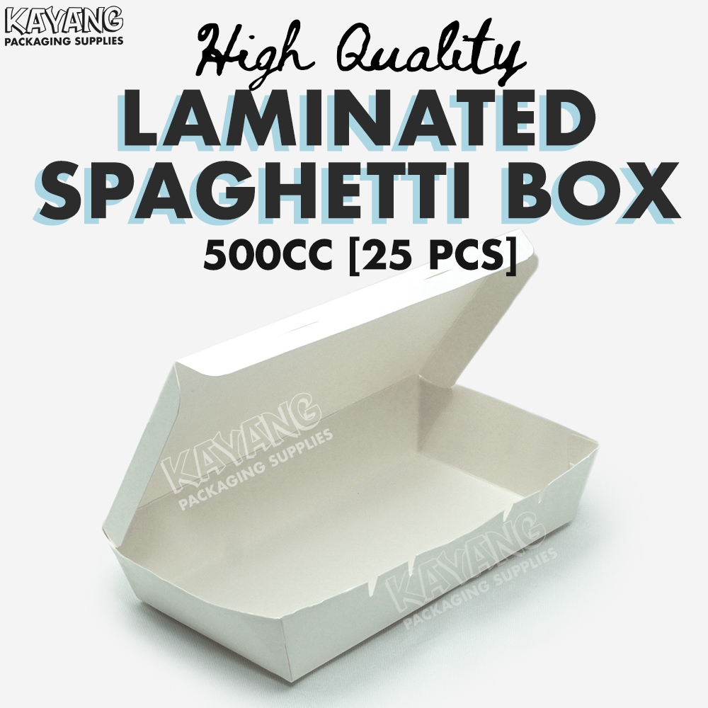 Spaghetti Take-out Box [25 pcs] Laminated - 550cc - Meal box | Food ...