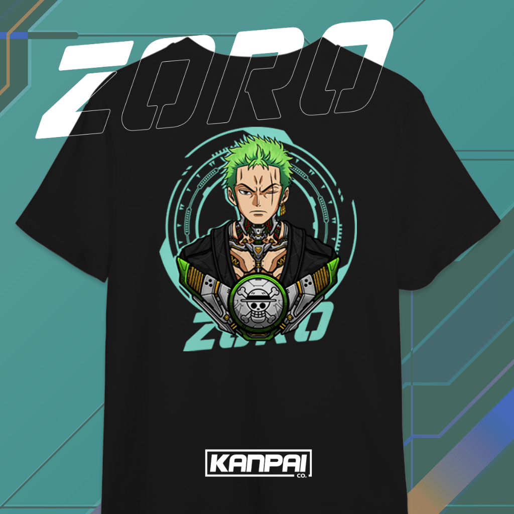 Kanpai Co. Shirt - Roronoa Zoro - One Piece CYBERPUNK | Shopee Philippines