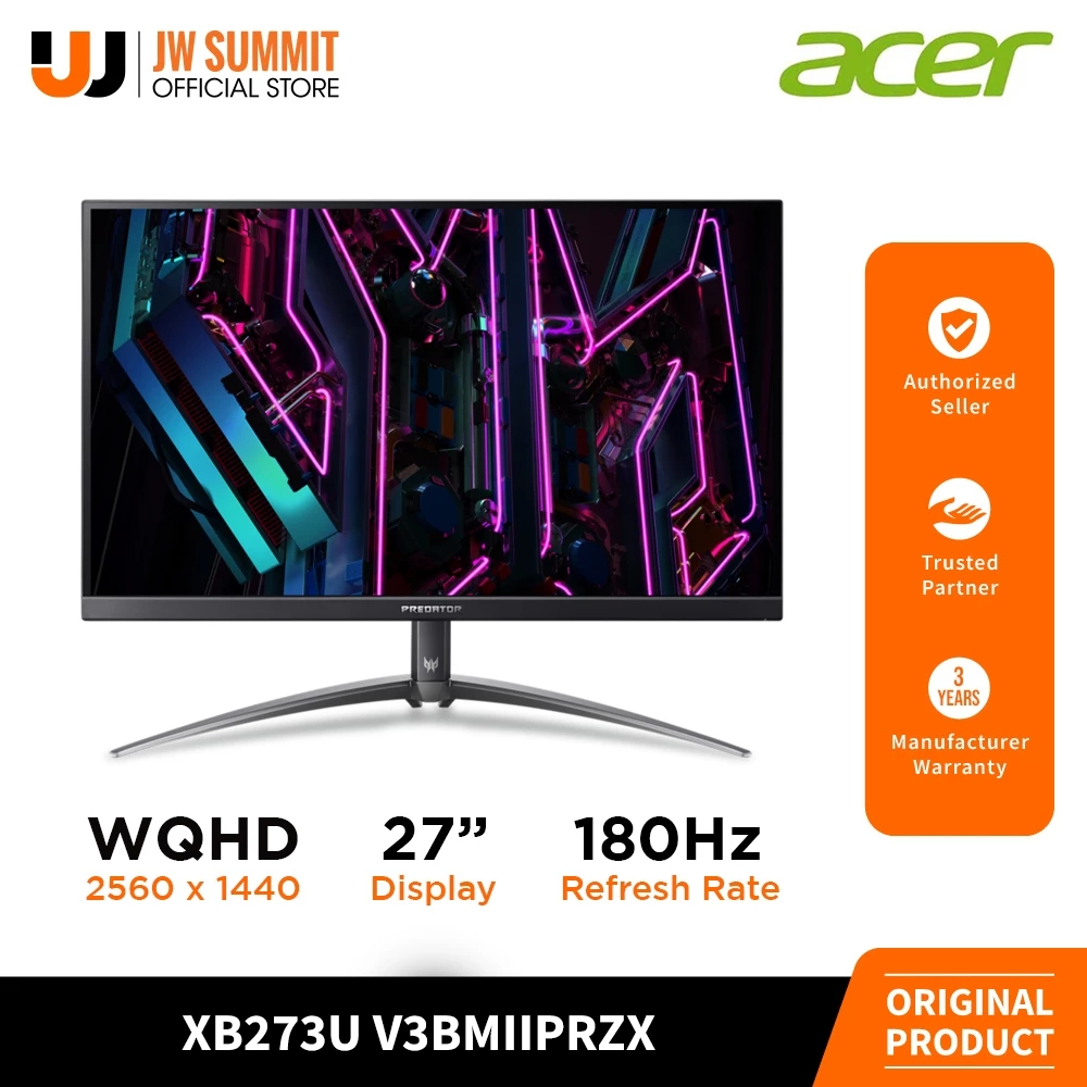 Acer Predator XB273U V3BMIIPRZX 27" WQHD 2560x1440 IPS Technology 1ms ...