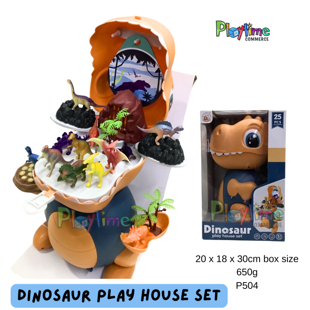 Anding's Dinosaur Play House Set 17 piece Dino Land Toys Simulation ...