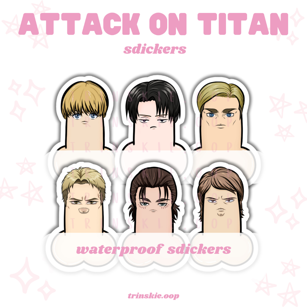 ATTACK ON TITAN D stickers | trinskie.oop (levi, eren, erwin, reiner ...