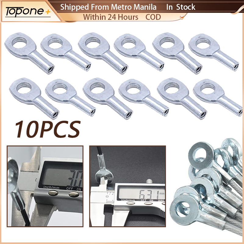 10pcs Steel Wire Rope Eyelets Gym Pulley Machine Cable Eyelet Terminal ...
