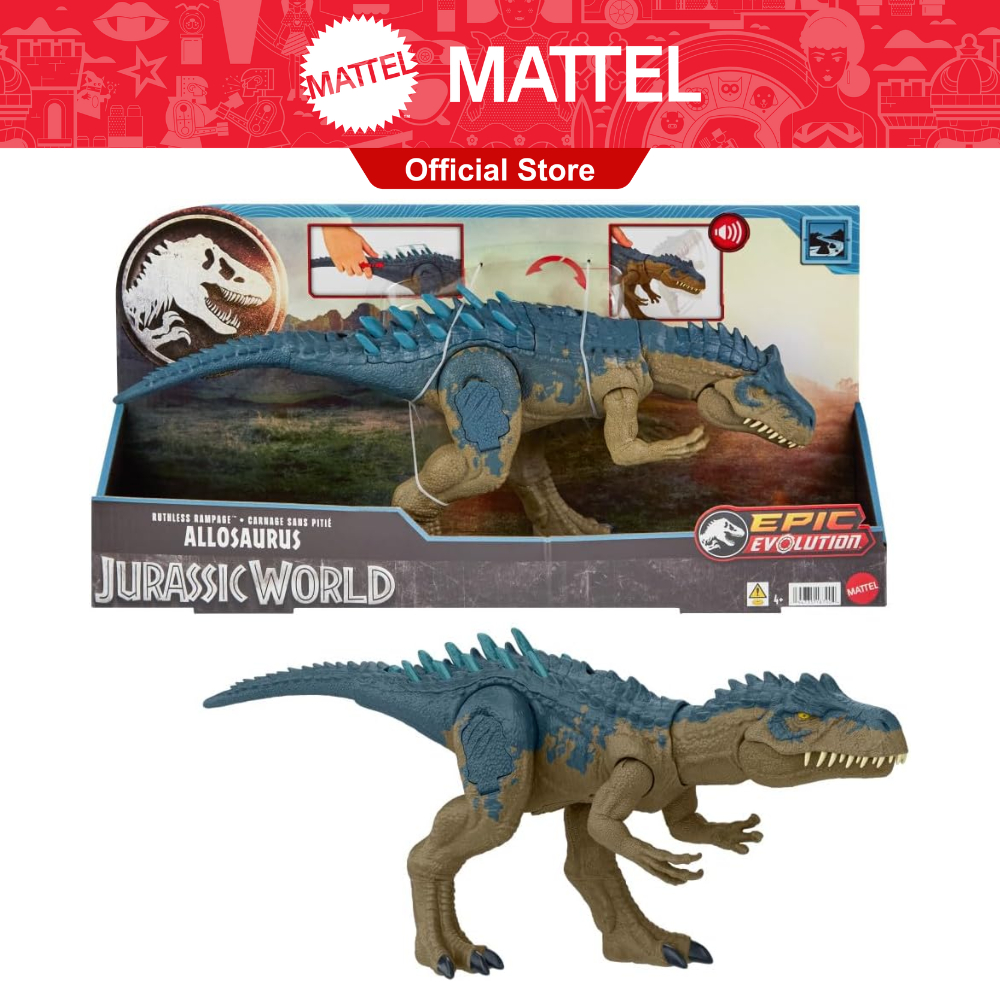 Mattel Jurassic World Action Figure Ruthless Rampage Allosaurus ...