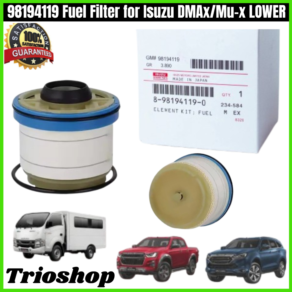 98194119 Fuel Filter for Isuzu DMAx/Mu-x LOWER ( 8-98194119-0) D-MAX / TRAVIZ / MU-X (2013-UP ...