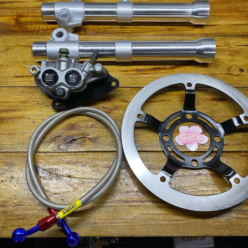 silver plain Lighten Frontshock OuterTube with Formula 8.1 Caliper Wave ...