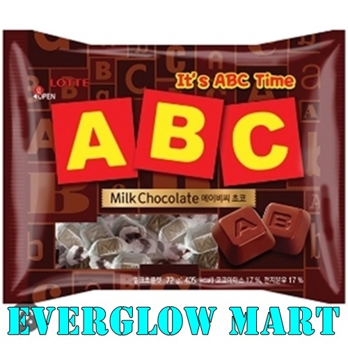 LOTTE ABC CHOCOLATE 72G EVERGLOW MART | Shopee Philippines