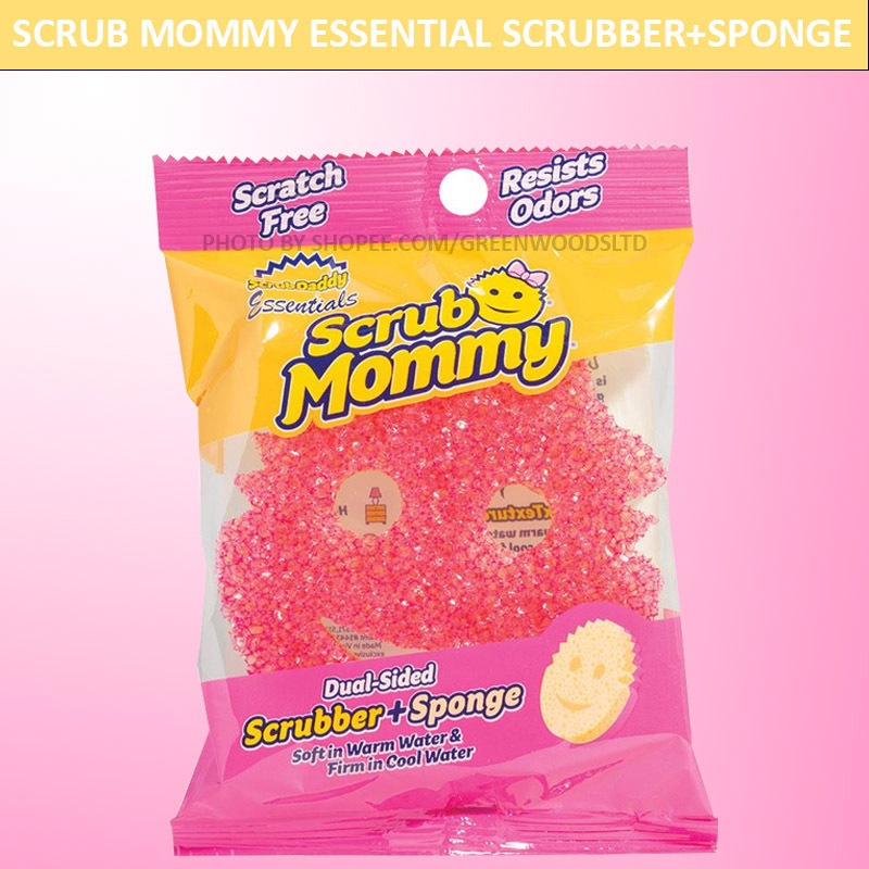 Scrub Mommy Essentials Dual Sided Scrubber+Sponge Pink Eco Pack by ...