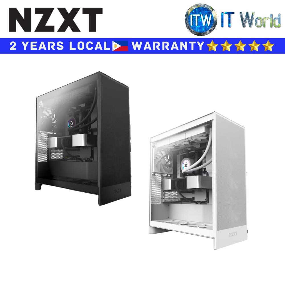 NZXT Computer PC Case H7 Flow Mid-Tower ATX Airflow Case (Black | White ...