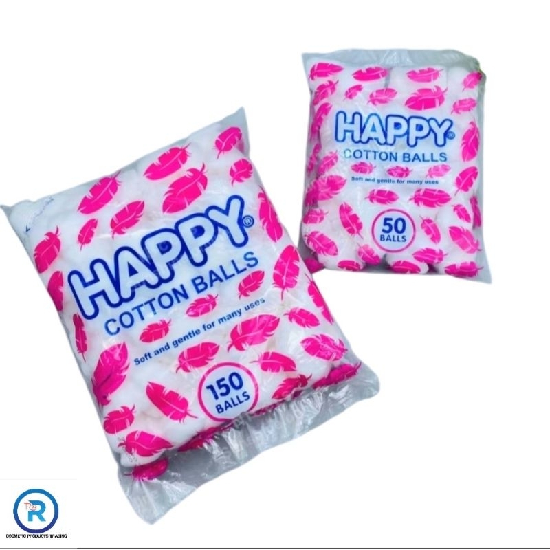 HAPPY COTTON BALLS 50's-150's | Shopee Philippines