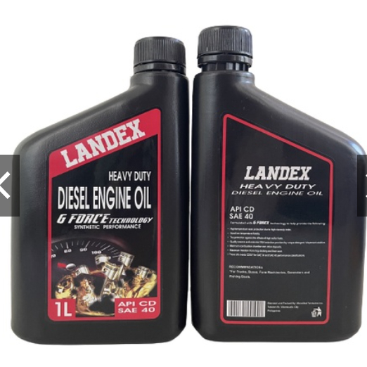 LANDEX SAE 40 API CD 1 LITER HEAVY DUTY DIESEL ENGINE OIL | Shopee ...