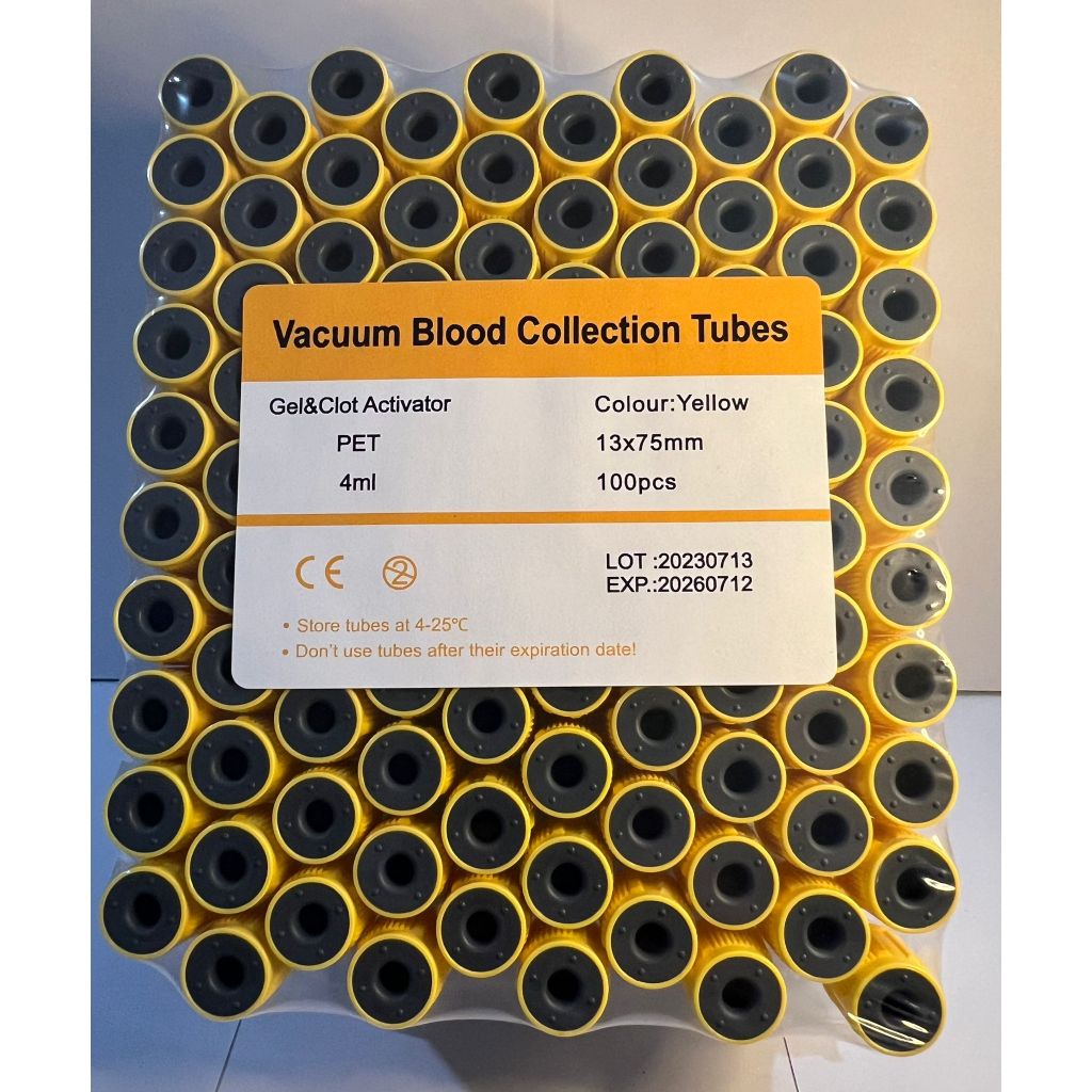 Yellow Tube w/ gel separator 4ml (Plastic) (per Tray) | Shopee Philippines
