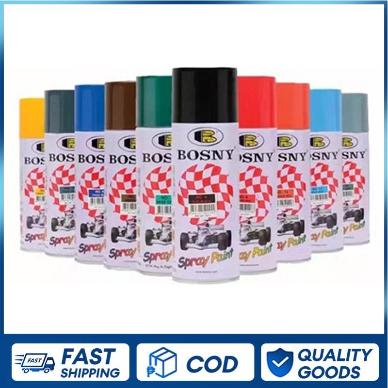 Bosny Spray Paint Fast Drying 100% Acrylic Paint 300g Waterproof Spray ...