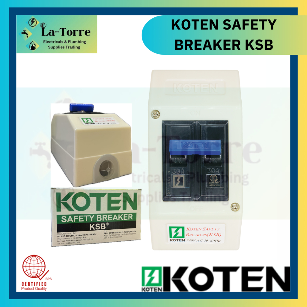 KOTEN SAFETY BREAKER (KSB) 2P 10-100A | Shopee Philippines