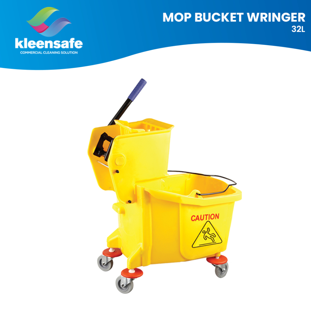 Kleensafe Heavy Duty Commercial Industrial Mop Bucket Squeezer 32L Side ...