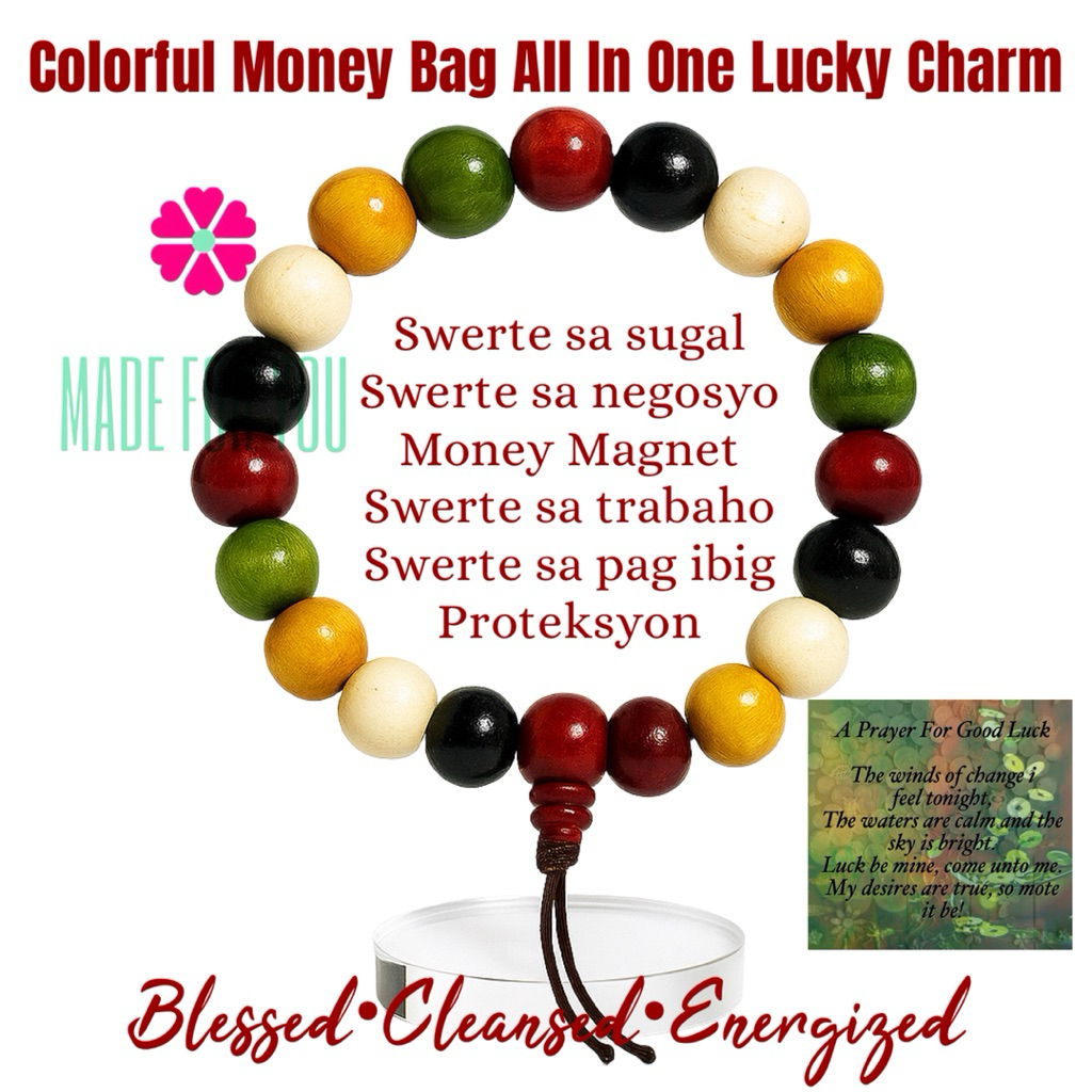 MFY COLORFUL MONEY BAG All In One Lucky Charm Bracelet for women men ...
